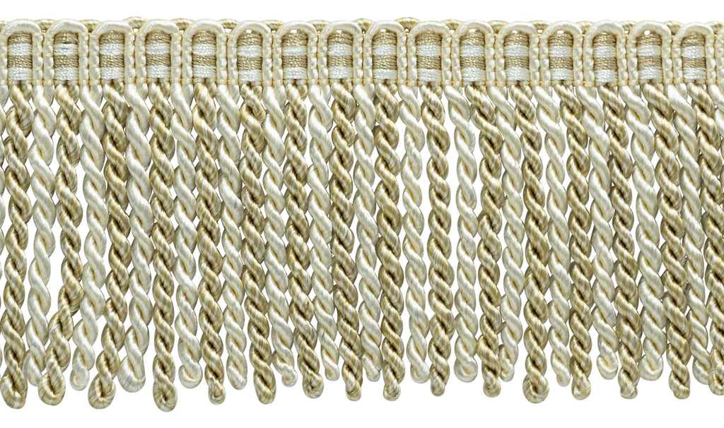 3" (7.5cm) Noblesse Collection Bullion Fringe Trim with Fancy Knitted ...