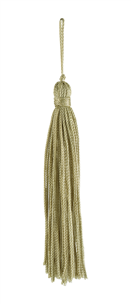 Set of 10 Sage Chainette Tassel, 4 Inch Long with 1 Inch Loop, Basic T ...