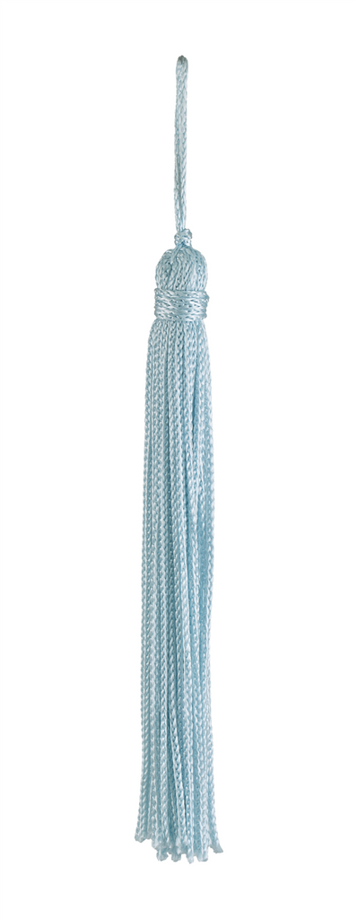 Set of 10 Light Blue Chainette Tassel, 4 Inch Long with 1 Inch Loop, B ...