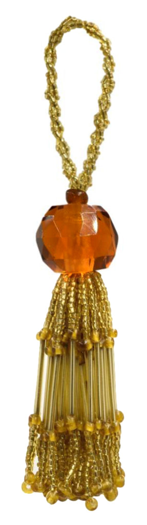 Elaborately Handcrafted Beaded 4" (10cm) Key Tassel, 2" (5cm) Loop ...